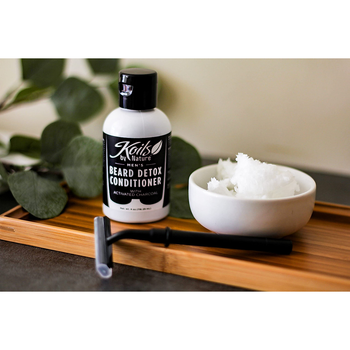 Koils by Nature Beard Detox Conditioner with Activated Charcoal | 4 Oz | Cleanse, Detoxify and Refresh Skin and Beard - Promotes Beard Growth