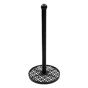 Tablecraft Farmhouse Collection Paper Towel Holder, Black