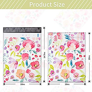 100PCS Large Poly Mailers, 10X13 Inch Shipping Bags, Fashion Shipping Envelopes, Plastic Packaging Bags, Self-Seal Polymailers, Mailers Poly Bags, Mailing Bags for Small Business, Clothing - Floral