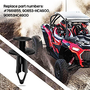 UNIGT 150pcs ATV UTV Body Fastener Rivets Push Pin Compatible with Can Am 293150089 Polaris 7661855 RZR Ranger Suzuki Kawasaki Rancher 90653-HC4-900 Plastic Fender Clips