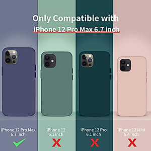 Cordking Compatible with iPhone 12 Pro Max case, Silicone Ultra Slim Shockproof Phone Case with [Soft Anti-Scratch Microfiber Lining], 6.7 inch, Lavender Gray