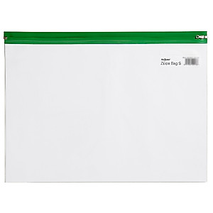 Snopake A3 480x350mm Zippa Bag 'S' with Zip Strips - Transparent/Assorted (Pack of 5)