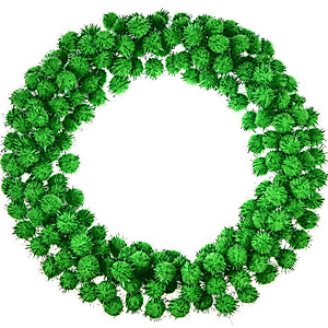 Shappy 500 Pieces Christmas Glitter Pompoms 1 Inch Fuzzy Pom Poms Arts Crafts Making Balls for Hobby Supplies Craft DIY Party Decoration (White)