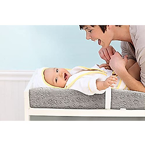 Serta Perfect Sleeper Contoured Changing Pad with Plush Cover, Grey