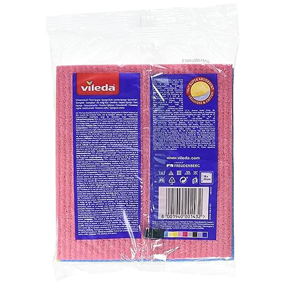 Vileda 142290 Sponge Cloth Aqua
