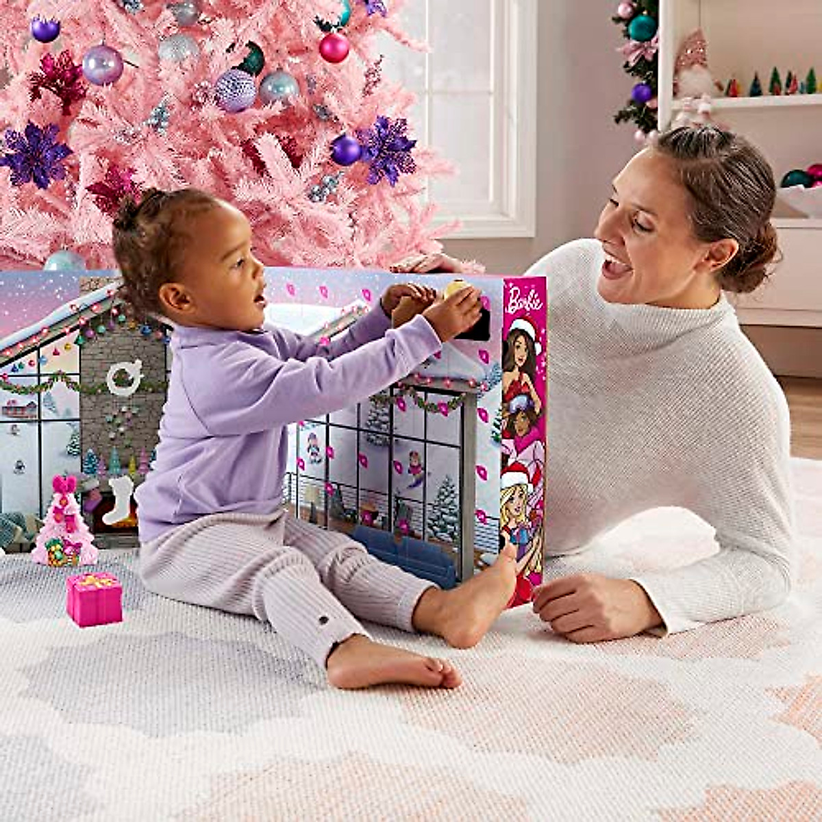 Fisher-Price Little People Barbie Advent Calendar and Toddler Playset, 24 Christmas Figures and Play Pieces (Amazon Exclusive)