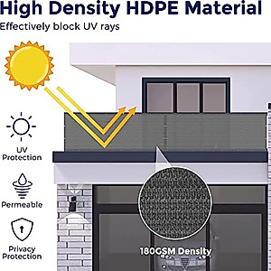 Shade Cloth, Sun Shade Sail Awning 2.5 x 9.5 m,Patio Shack Resistant Rectangle Garden, Sunshade Sunscreen Awnings,Shelter for Outdoor Patio Shading Net, for Garden/Pool/Terrace/Balcony, Brown