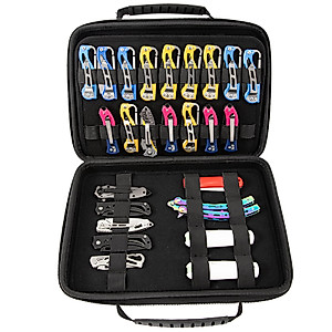 QEES Knife Display Case,62 Slots Knife Case,Knife Storage,Butterfly Knives Storage Organizer,Pocket Knives Collection Protector Butterfly Knives Case For Survival Tactical Outdoor EDC Mini Knife