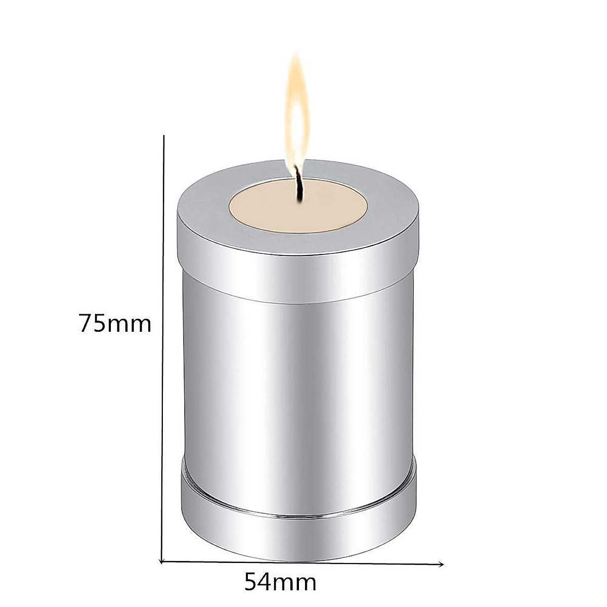 Cremation jar Cylinder Free Engrave Ashes Urn for Human Pet Memorial Candle Holder Cremation Jar-Gun_Large 75mm 54mm