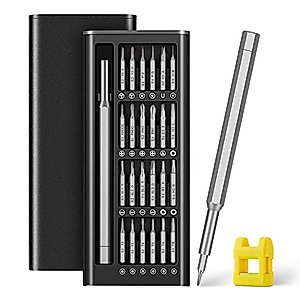 Egmen Precision Screwdriver Set, 24 in 1 Small Screwdriver Set, Magnetic Mini Screwdriver Set, Sturdy Electronic Screwdriver Set for Maintenance PC, Eyeglass, Mobile Practical Precision Tools Kit