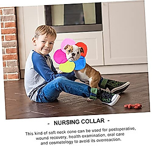 FONDOTIN Pet Collar Pet Wound Healing Cone Pet Collar Surgery Elizabethan Cat Cone Cat Collar Adjustable Pet Collar -Lick Collar Lick Pet Cone Colorful
