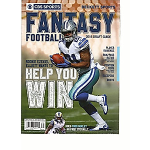 CBS SPORTS BECKETT SPORTS FANTASY FOOTBALL, 2016 DRAFT GUIDE SUMMER, 2016
