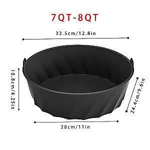 2 Pack Slow Cooker Liners fit Crock-Pot 7-8 QT Silicone Slow Cooker Divider Liners, Reusable Slow Cooker Crock Pot Divider Insert, Leakproof & Dishwasher Safe, BPA Free, Easy Cleanupking Liner