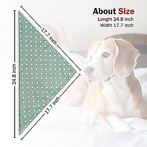 MJJT 4 Pieces Dog Bandanas, Polka Dots Dog Kerchief Daily Triangle Bibs, Pink Green Blue Orange Scarfs Pet Birthday Gift, Adjustable Accessories for Small Medium Large Girl Boy Dogs Puppies Cats Pets