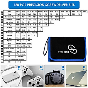 STREBITO Precision Screwdriver Set 142-Piece + Anti Static Wrist Strap Bundle, Electronics Repair Toolkit for iPhone, MacBook, Computer, Laptop, PC, Tablet, PS4, Xbox, Nintendo, Game Console