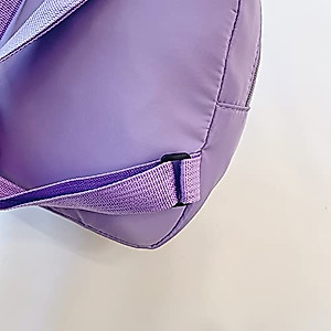 AIZHIYI Women Solid Color Backpack Preppy Style School Nylon Mini Rucksack (Purple)