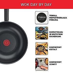 Tefal B56419AZ, Cookware, Wok 28cm, Black/White