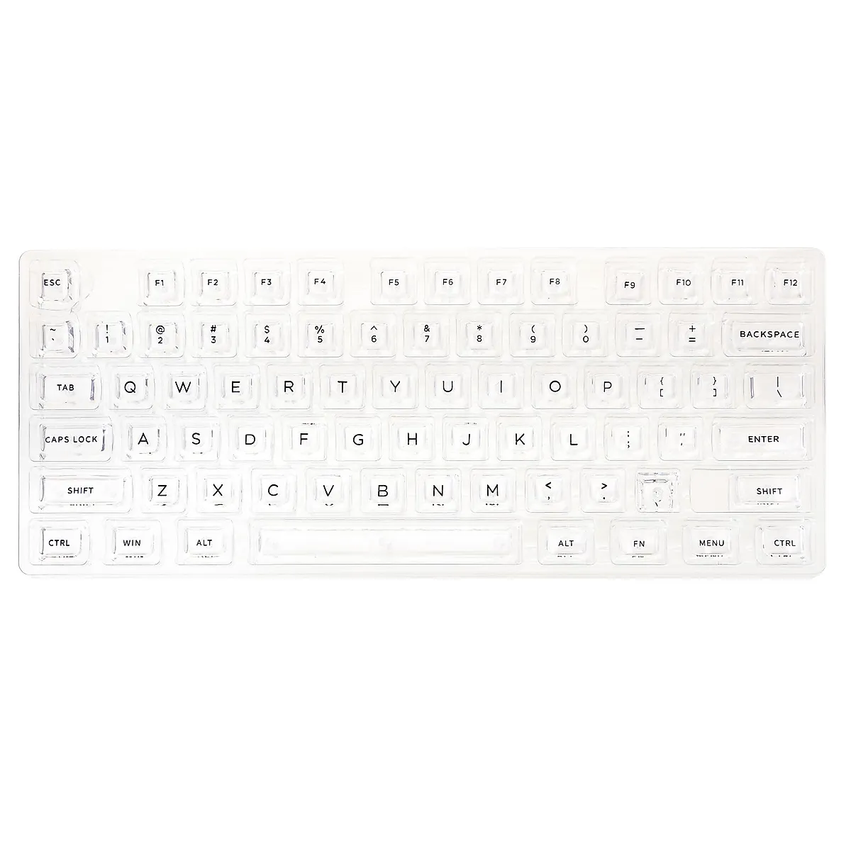 GK GAMAKAY 113 Keys Transparent PC Keycaps Set with 2.75 Shift, ASA Profile Keycaps for SN75 98% 75% Layout MX Gateron Kailh Switch Mechanical Gaming Keyboard (Amber Clear)