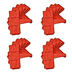 HEVIRGO 20Pcs Garden Edging Fence, Plant Edging Border, Landscape Palisades Barriers, Imitation Stone Lawn Grass Edging Garden Plant Flower Bed Border Fence for Patio Yard Pathway Balcony Orange