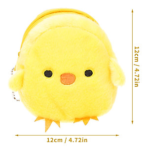 IMIKEYA 4pcs Coin Purse Plush Yellow Chick Change Purse Kawaii Charge Purse Cell Phone Wallet Christmas Party Favors Gifts