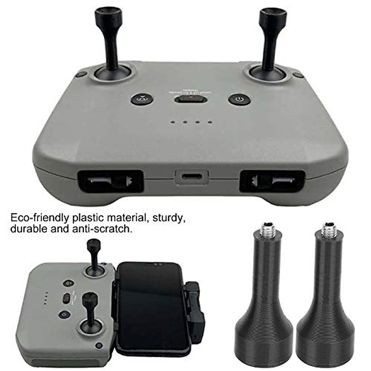 Shanrya Extension Joystick for Mini 2, Plastic Material Remote Controller Joystick Extension, Durable for Mini2 and Air2 Remote Control RC Drone Lovers