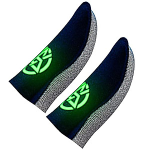 Gecorid Finger Sleeves - Anti-Sweat Thumb Sleeves with Silver Fiber,0.3mm Luminous Thumb Sleeves Mobile Finger Protector Breathable Seamless Thumb Finger Sleeve for Mobile Game Controllers