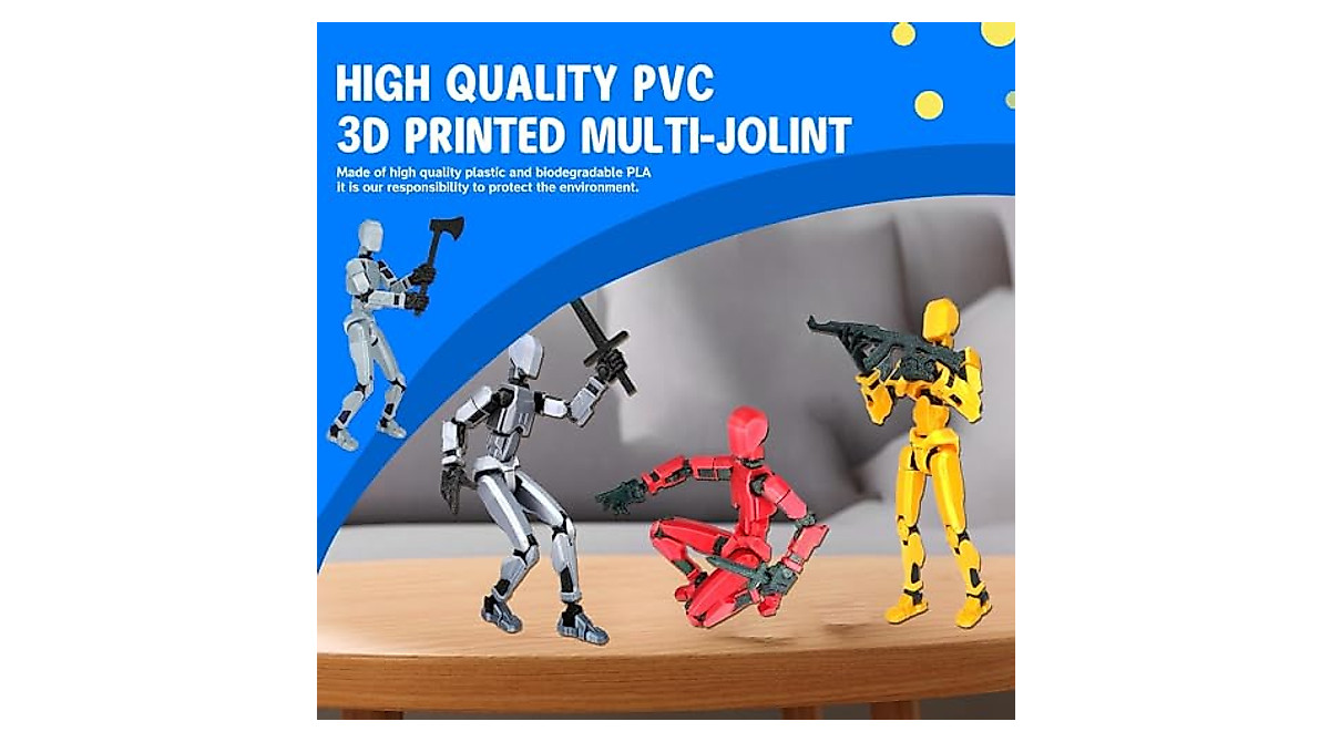 MerryXD 6 Pack Action Figures - Fully Articulated Titan 13 Toy