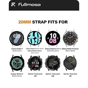 Fullmosa 22mm Silicone Watch Bands No Gaps Compatible for Samsung Galaxy Watch 46mm/Gear S3 Classic/Frontier, Galaxy Watch 3 45mm,(Orange+Black)