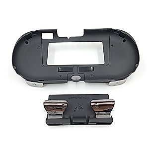 L3 R3 Matte Hand Grip Handle Joypad Stand Case with L2 R2 Trigger Grips Handel Holder Button For PS Vita PSV 2000 （Black）