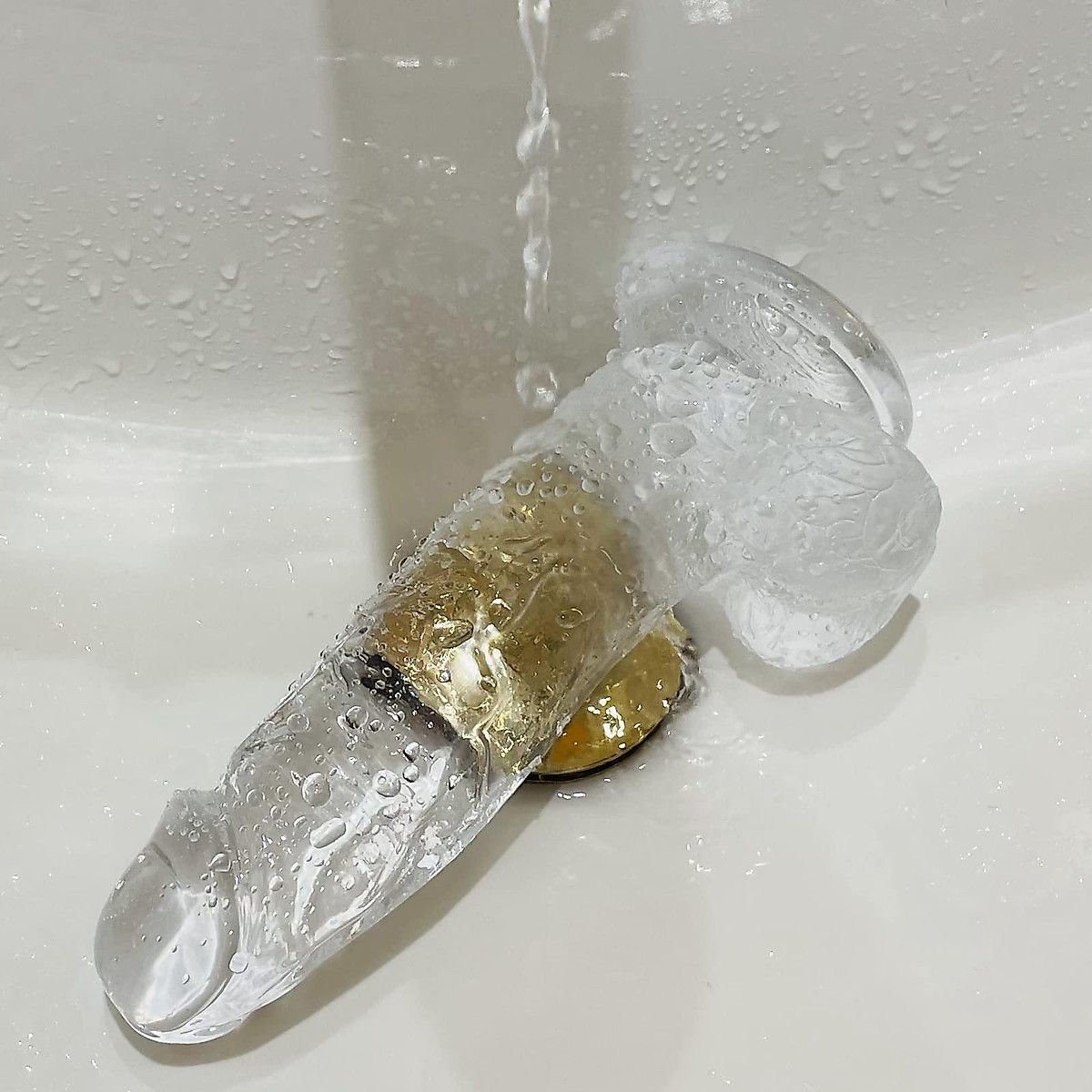 7.3Inch Clear Thick Realistic Dildos,Long Lifelike Adult Sex Toys, Huge Soft Silicone Penis, Flexible Anal Dildo,Strong Suction Cup for Men Women and Couple (Large)