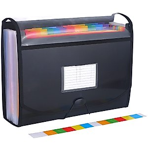 Accordion File Organizer 26 Pockets Expanding File Folder for A4 Letter Size Paper Document Holder Organizer