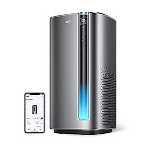 Dreo Air Purifiers for Home Large Room Bedroom, H13 True HEPA Filter Removes 99.985% of Pets Hair Particles Dust Smoke Pollen, PM2.5 Monitor, Auto Mode, Smart WiFi Voice Control, Works with Alexa