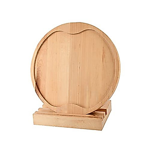 UWELD Extra Thick Round Serving Tray Maple Serving Board-Brunch Board-Cutting Board -Charcuterie boards 16inchesx1.26inches thick