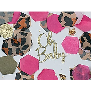 Pink Safari Baby Shower Decorations, Oh Baby Baby Shower Confetti, 540 pieces