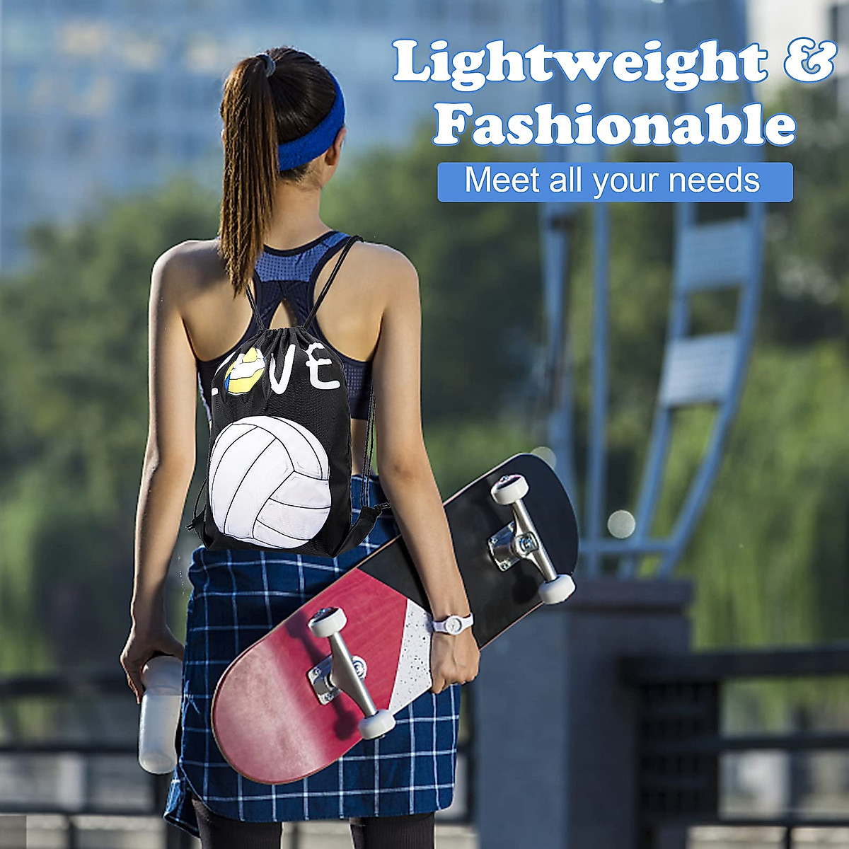 Gelme Nutri 12Pack Drawstring Backpack Volleyball Drawstring Bag Gift Bags,Volleyball Party Favors Cinch Bags String Bags Goodie Sack Bag