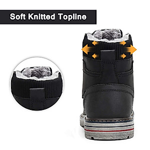 Mishansha Women's Hiking Boots Men's Warm Snow Boots Warm Ankle Bootie Non Slip Walking Black 7 Women/6 Men