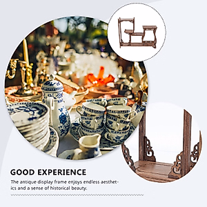 Cabilock Straight Retail Table Display Stand with Shelves for Products 3 Step Straight Display Rack for Retail Table Top Counter Shows Farmers Market Tradeshows