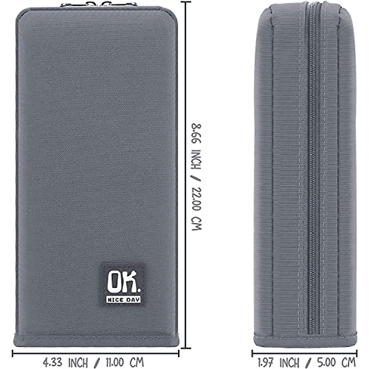 RIANCY Big Capacity Pencil Case Pouch Pen Case Simple Stationery Bag School College Office Pens Organizer for Teens Girls Adults Student