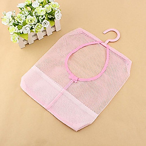 Estink Hanging Mesh Drying Bag, PP and Polyester Material Multipurpose Clothespin Storage Organizer with Hanger for Laundry Kitchen Bathroom