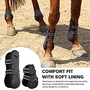 CareMaster Horse Tendon Boots Open Front/Fetlock Boot for Horse Set of 4