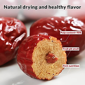 APEACHGIRL Red Dates, All Natural Dried Red Jujube, Snack, Dried Fruits, Tea, Healthy Dried Fruit, Non-GMO Grown Jujube | Net weight 10.58oz | Resealable Bag