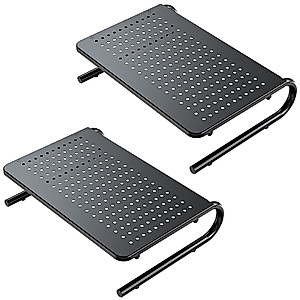 HUANUO Monitor Stand Riser for Desk, Laptop Stand, Laptop Shelf w/Vented Metal, Desktop Computer Stand Desk Organizer for Laptop, PC, Printer