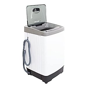 Magic Clean MCLW14WI Portable Washing Machine with 8 Automatic Cycles and Standard Sink/Faucet Attachment, Compact for Apartments Dorms and RVs, White