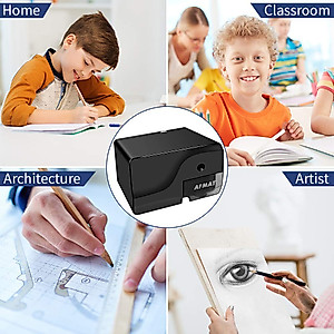 Electric Pencil Sharpener, Heavy Duty Pencil Sharpener for Classroom, Fast Sharpen in 3-5s, Save Pencils for 6-8mm Colored Pencils