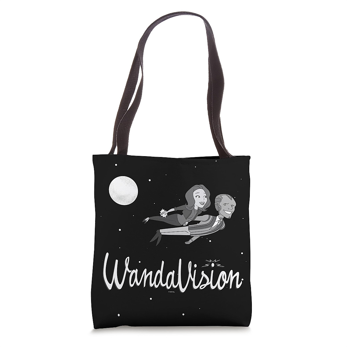 Marvel WandaVision Wanda and Vision 60s Moonlight Flight Tote Bag
