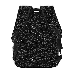 Juoritu Black Bats Backpacks, Laptop Backpacks Fit 15.6 Inch Laptop Notebook for Travel/Work/Gifts, Lightweight Bookbags for Men and Women