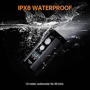 RAVEMEN PR2400 Bike Light for Mountain Biking, 2400 Lumens Bike Headlight with OLED Runtime Display, USB Output, Far Reaching High Beam, Anti-glare Low Beam, IPX8 Waterproof