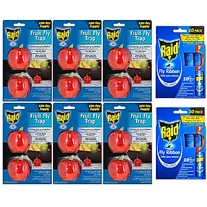 Raid‌ ‌‌Fly‌ ‌Catcher‌‌ ‌‌Tape & Fly Strips Bundle‌ (32‌ ‌Pack)‌ ‌|‌ ‌20‌ ‌Fly‌ ‌Ribbon‌ ‌+‌ ‌12‌ ‌Window‌ ‌‌Fly‌ ‌Trap‌‌‌ ‌for‌ ‌Catching‌ ‌Pesky‌ ‌Insects‌ ‌Indoor/‌ ‌Outdoor