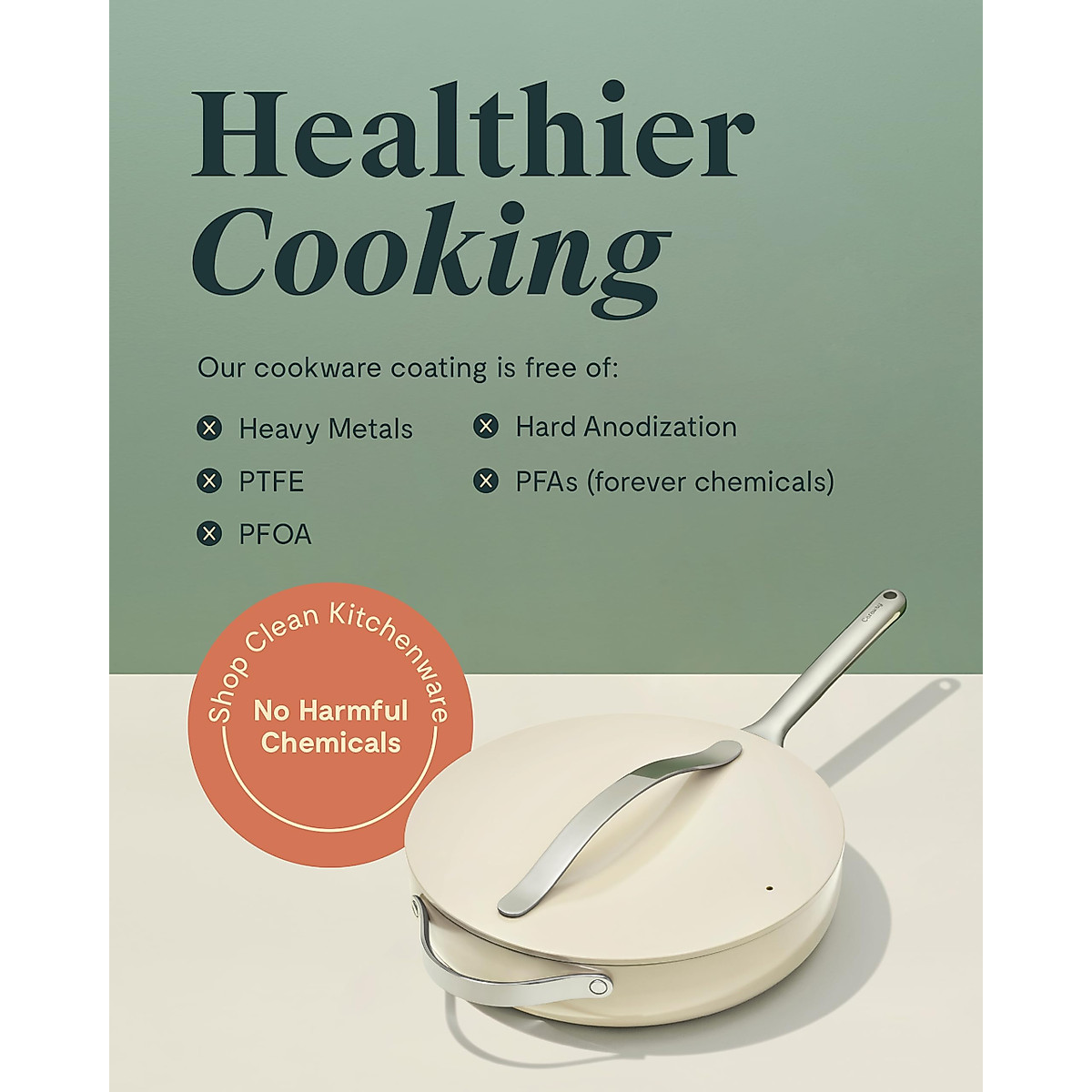 Caraway Fry Pan Trio - Non-Stick Frying Pans (10.5” & 8”) & Non-Stick Saute Pan - Non Toxic, PTFE & PFOA Free - Oven Safe & Compatible with All Stovetops (Gas, Electric & Induction) - Perracotta