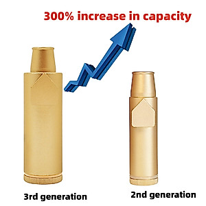 OMO High-capacity Metal Ieak-proof Bottle (3nd Generation Upgrade Version) (Black Blue Gold）Portable Pepper Shaker (3 pack)